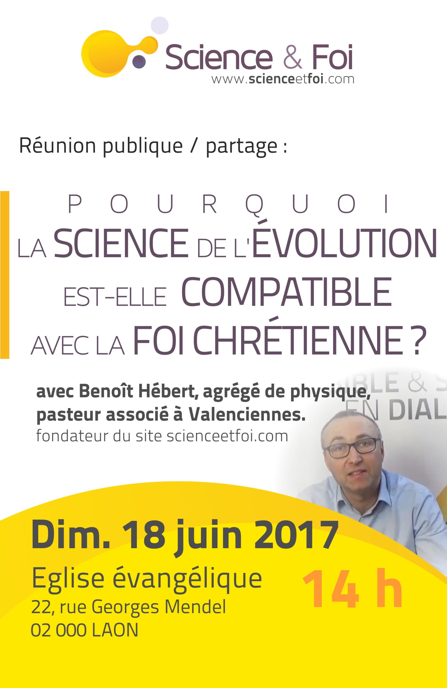 Conférence - partage sur l'évolution et la foi chrétienne à Laon Dim 18 ...